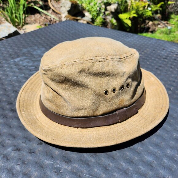 Filson | Accessories | Vintage Filson Tin Cloth Hat Large Tan | Poshmark